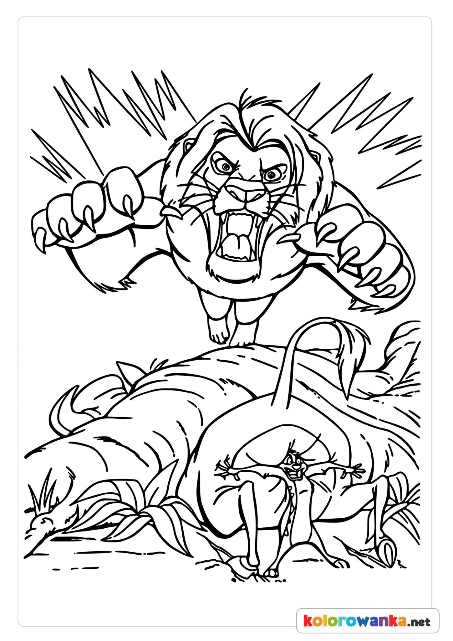 Król Lew kolorowanka - Kolorowanki do druku