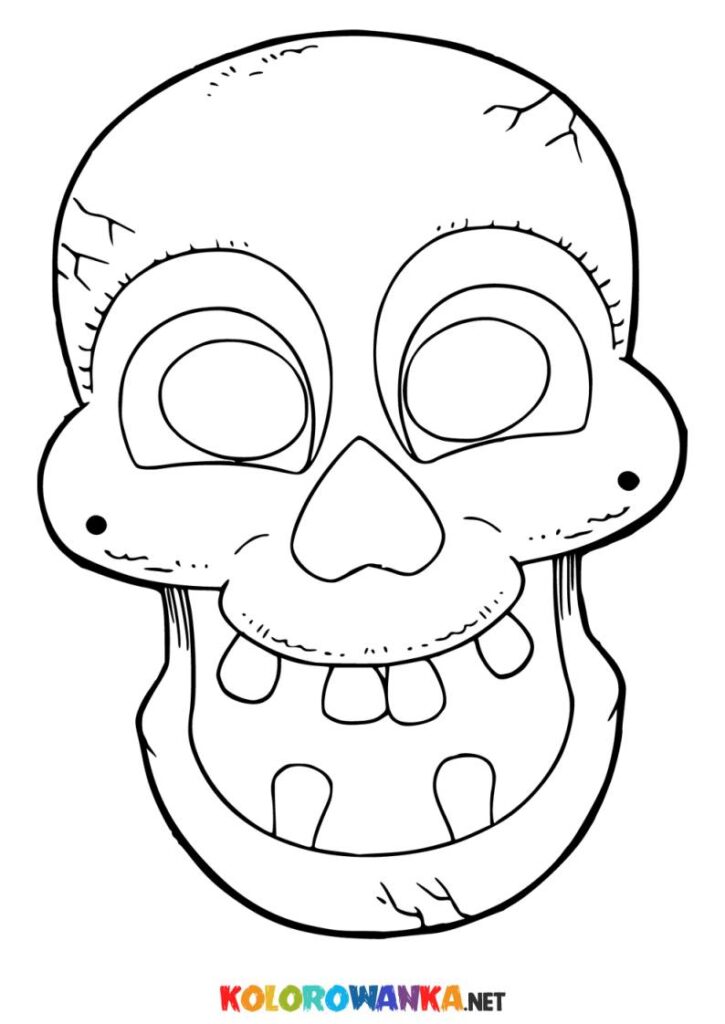 Kolorowanki maski na halloween - Kolorowanka.net